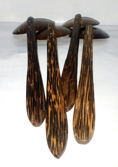 Handmade Coconut Shell Spoons & Ladles – Eco-Friendly Kitchen Utensils